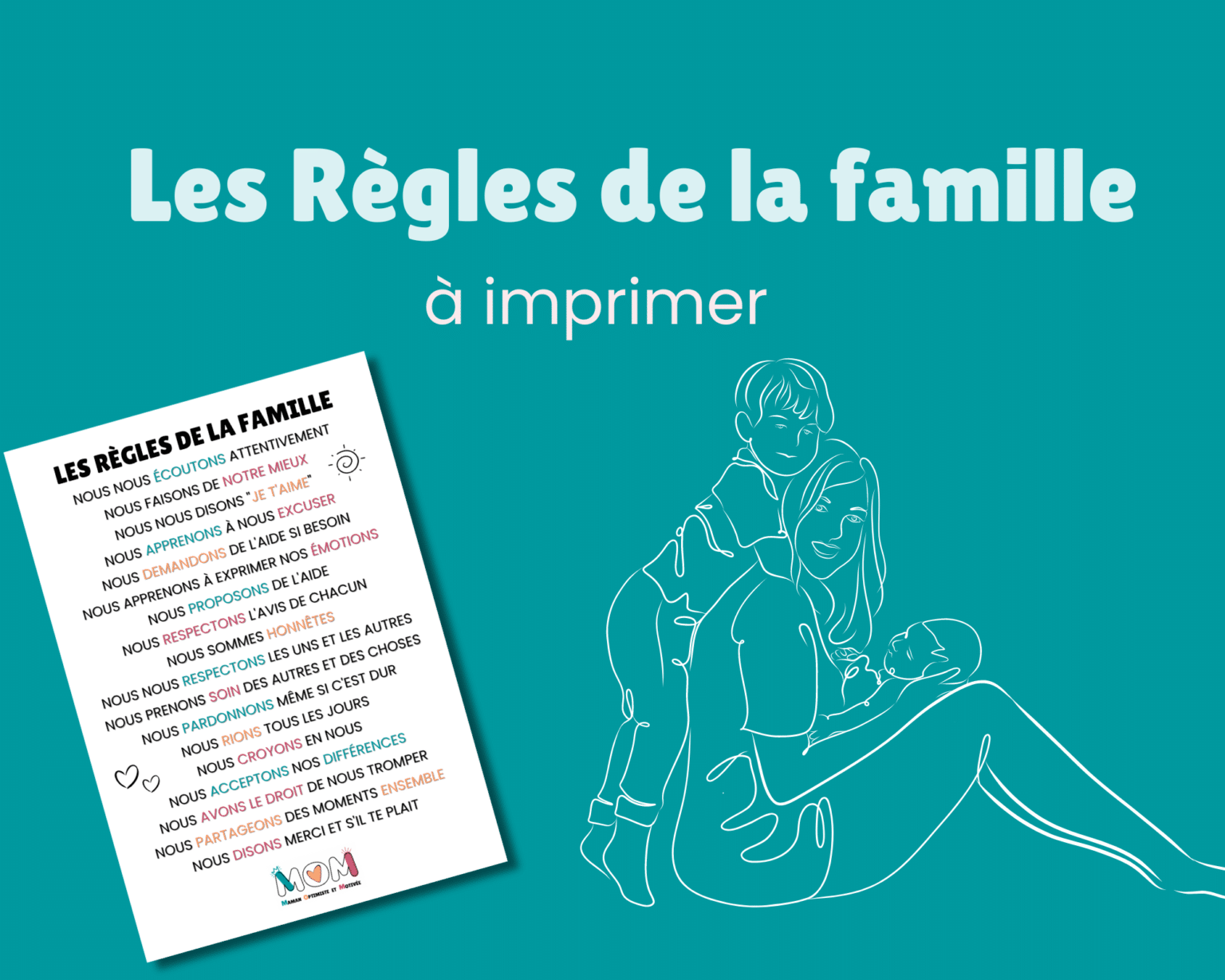 Les règles de vie à la maison - à imprimer - UMDM