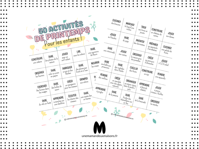 50 activités de printemps pour les enfants