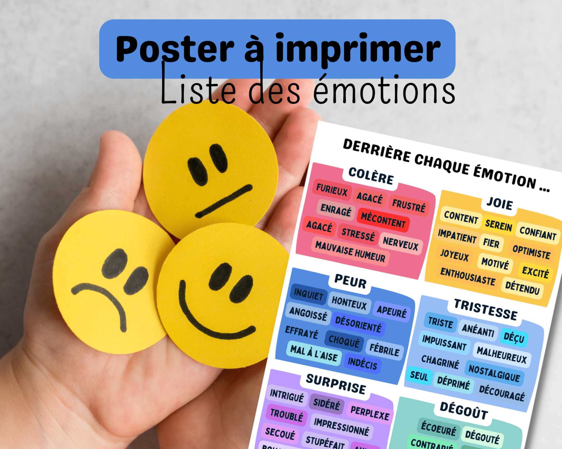 Liste des émotions et des sentiments pour les enfants