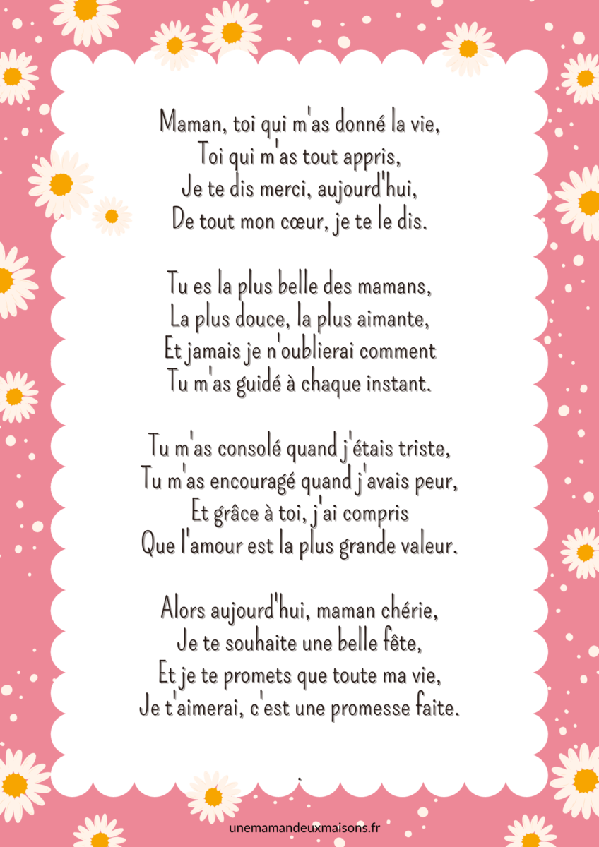 5 tendres poèmes pour la fête des mères